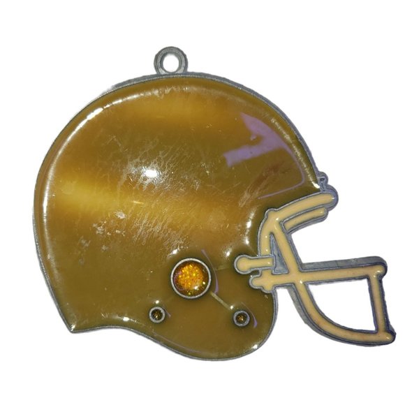 Handmade | Holiday | Vintage Handmade Stained Glass Football Helmet ...